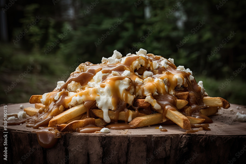French-Canadian Delight: Poutine at Its Finest Stock Illustration ...