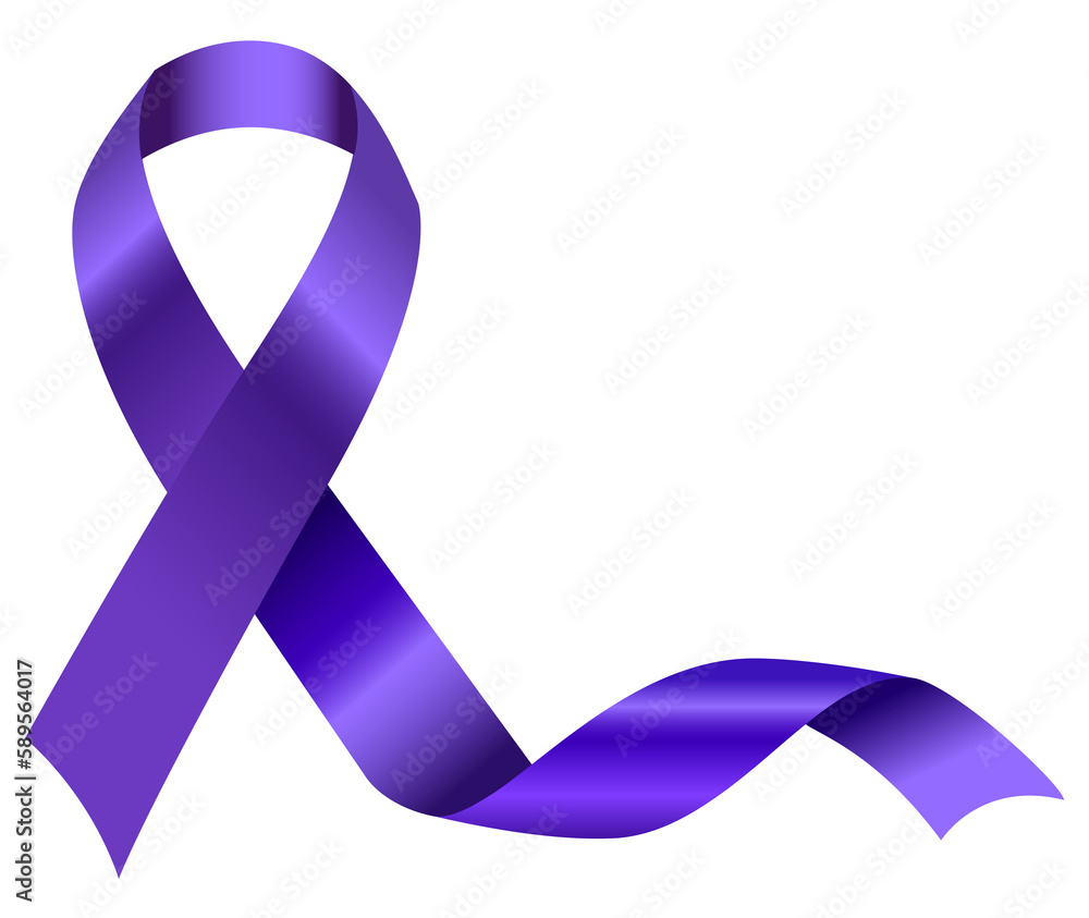 The purple awareness ribbon symbolizes various causes such as domestic ...