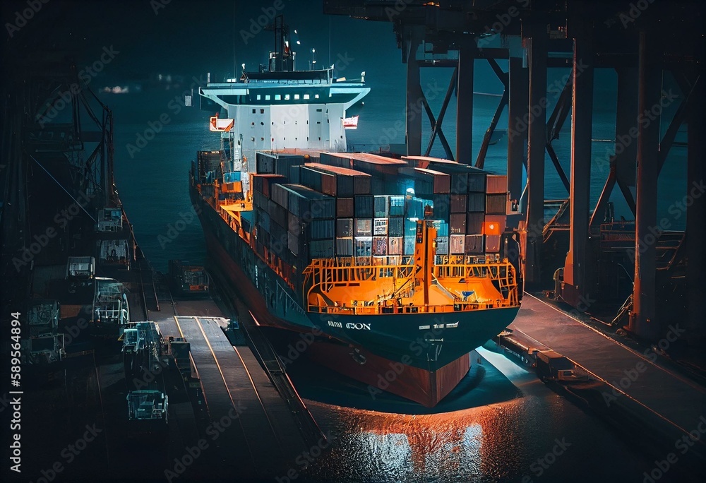 picture freight forwarding shipyard cargo container sea port shipyard ...