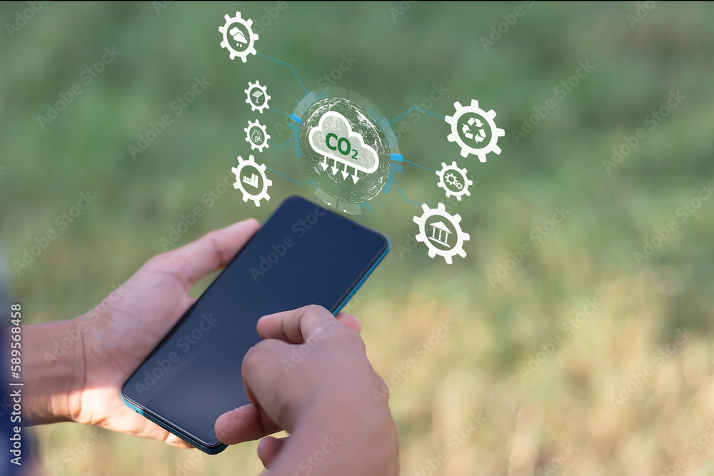 The carbon neutral concept reduces CO2 emissions, reducing global ...