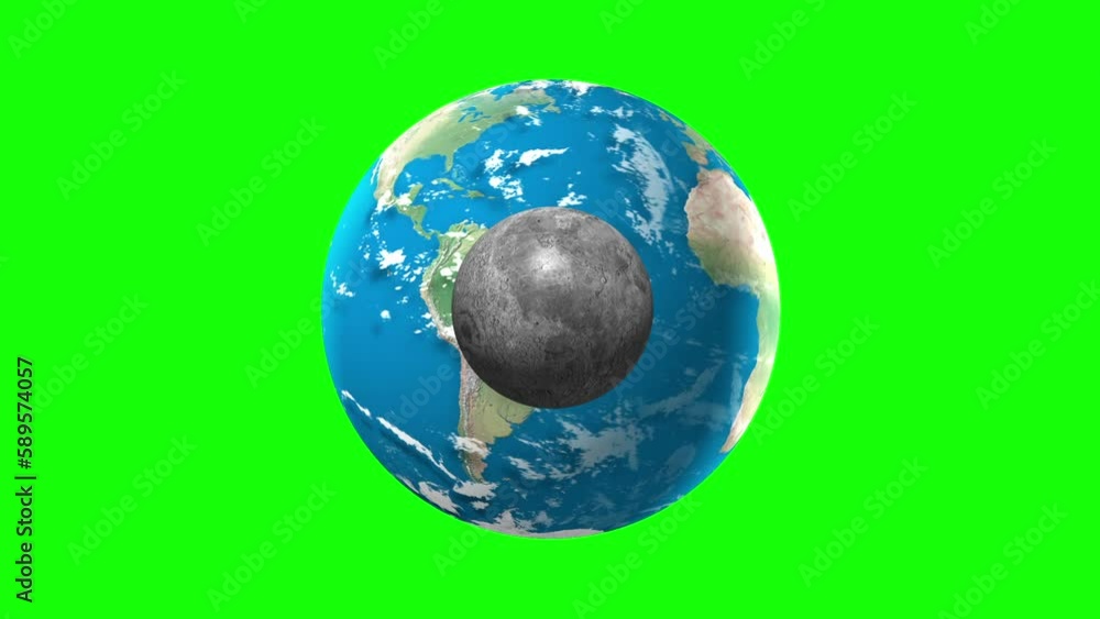 Planet earth from space. Planet rotating animation. The clip contains ...