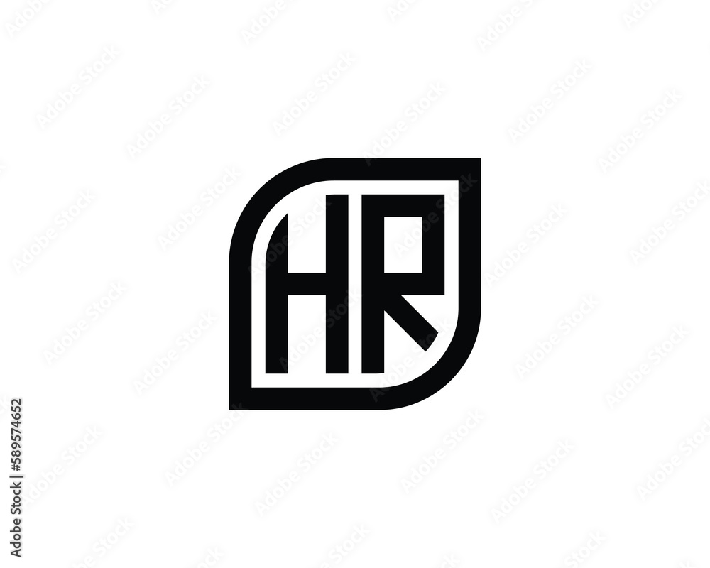 HR logo design vector template Stock Vector | Adobe Stock