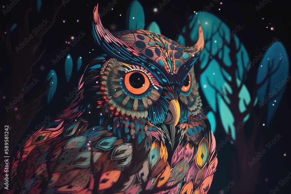 trippy animated sequence of trippy animals and creatures performing ...