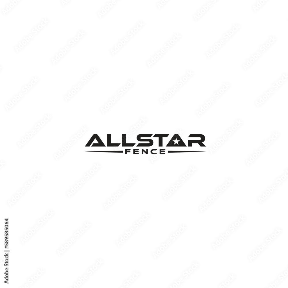 Word combine For Allstar Logo , emblem Icon. Vector Modern Symbol ...