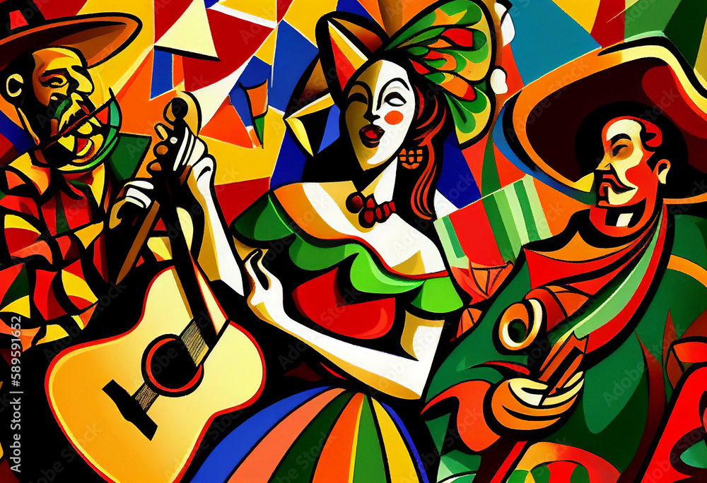 Mexican Flamenco dancers celebrating Cinco de Mayo which is Mexico ...