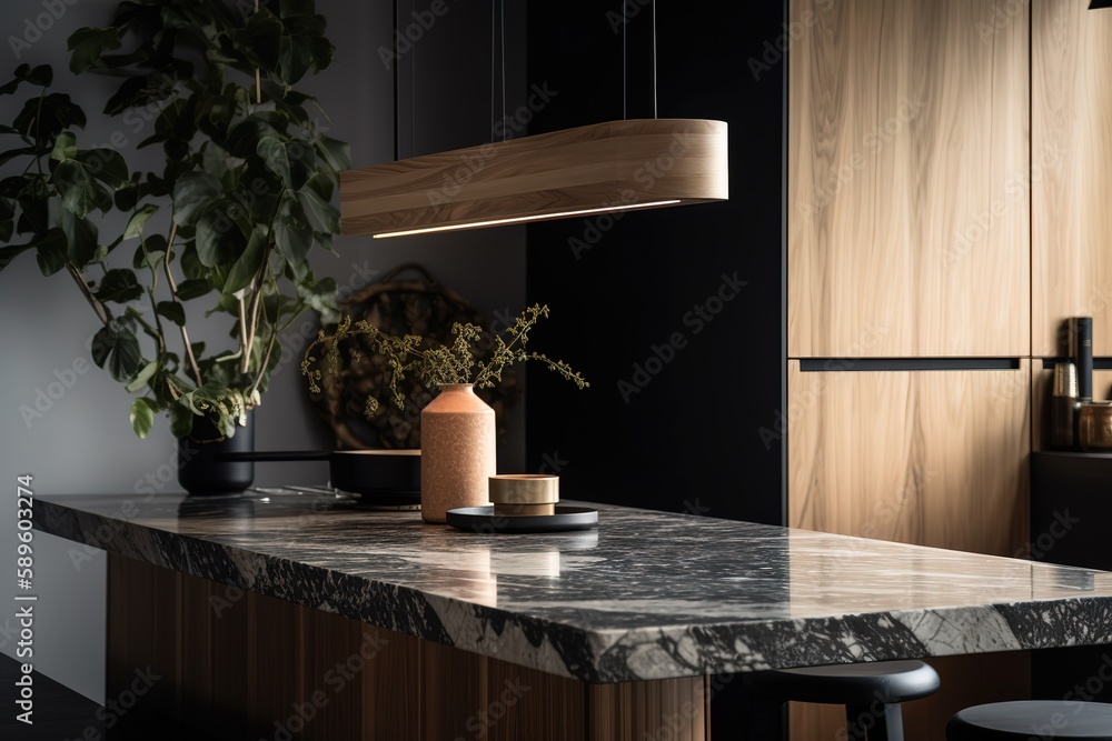 Modern kitchen interior in black colour | elegant contemporary kitchen ...