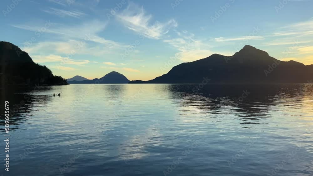 Background for travel travel agency Porteau Cove Provincial Park Sunset ...