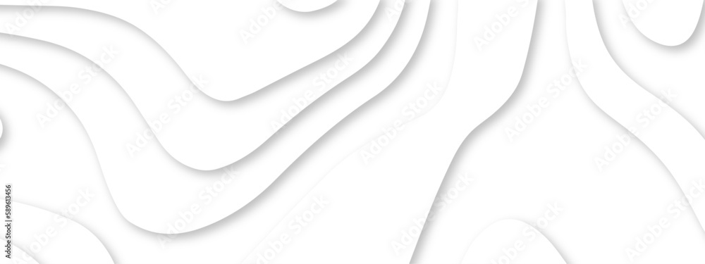 Abstract wavy line 3d paper cut background. Topographic canyon ...