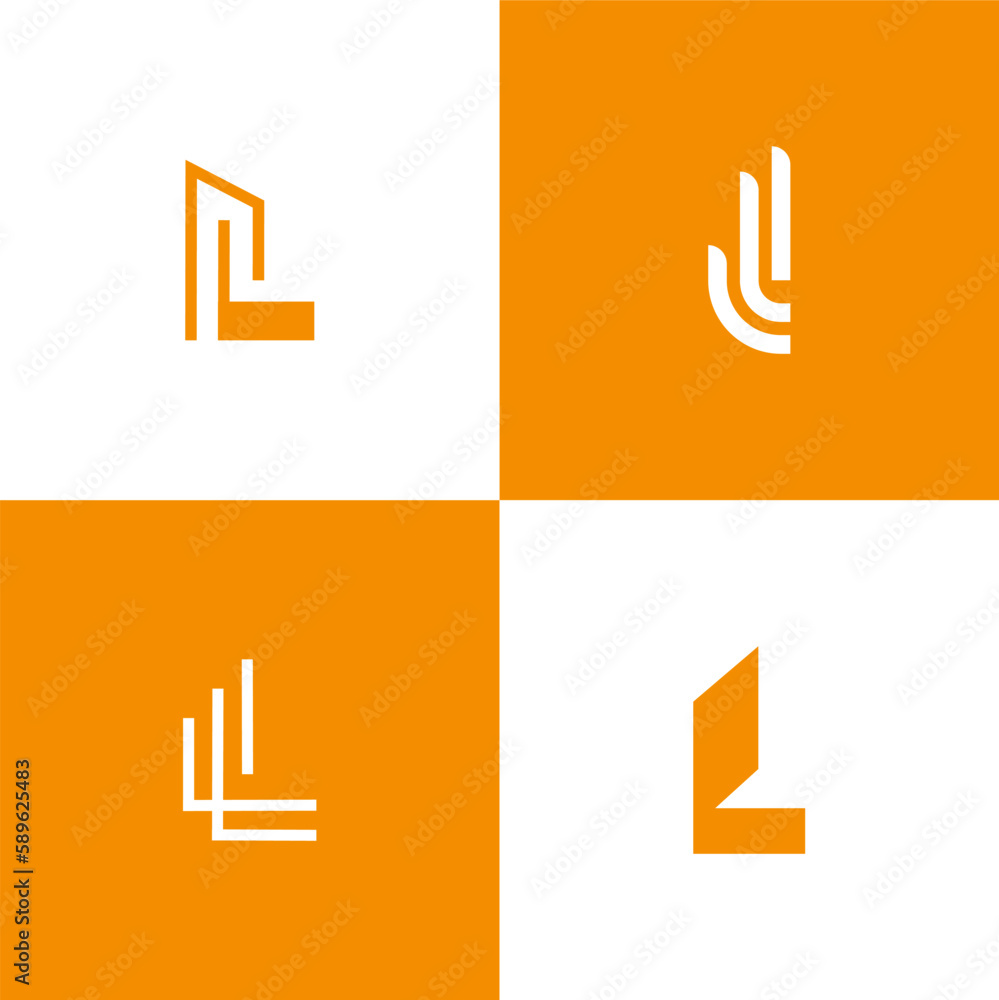 L letter logo set. Icon design. Template elements - Vector signs ...