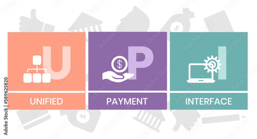 upi unified payment interface. business concept. Vector infographic ...
