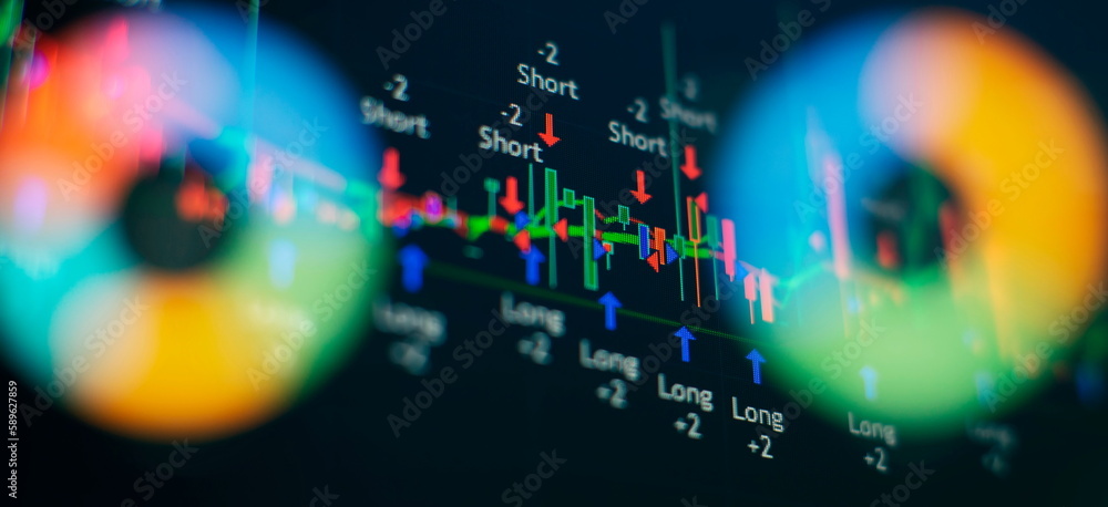 Economy trends background for business idea and all art work design ...