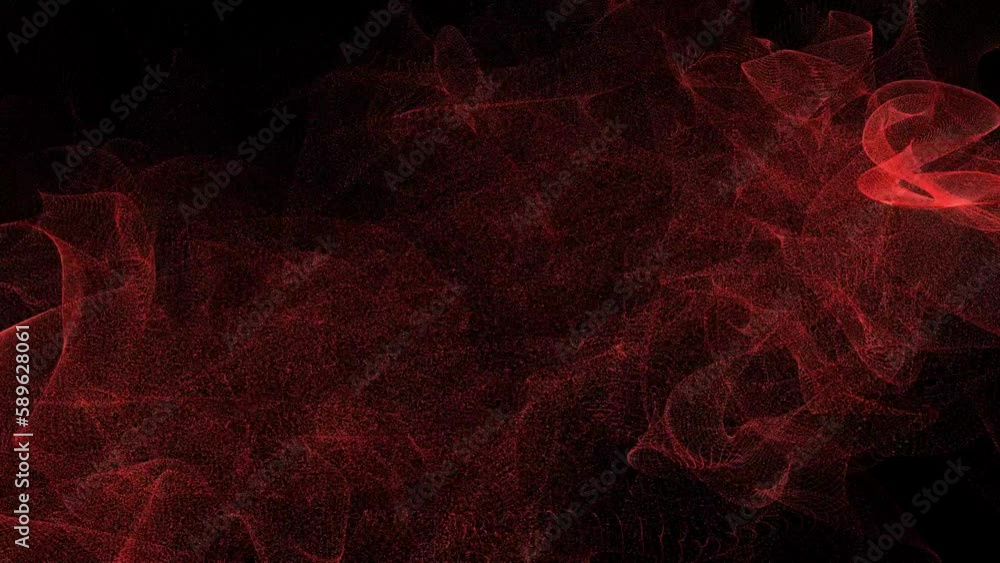 Abstract red smoke wave line pattern particles background Stock Video ...