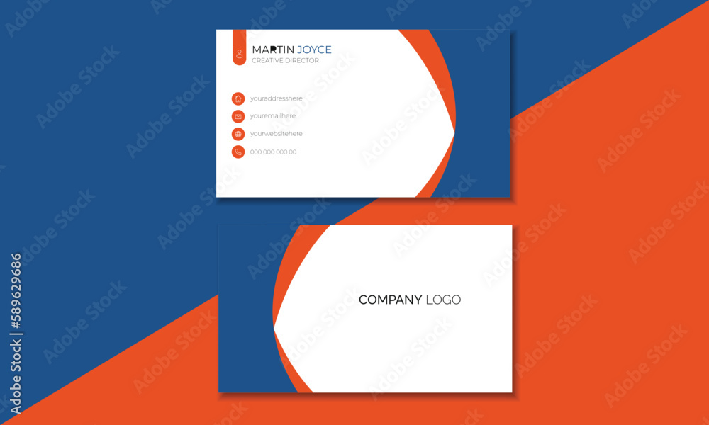 Double-sided creative business card template, creative modern name card ...