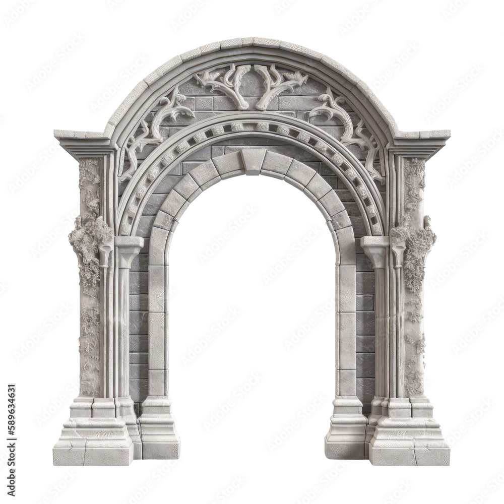 Stone vintage arch door Elements of the architecture of buildings in ...