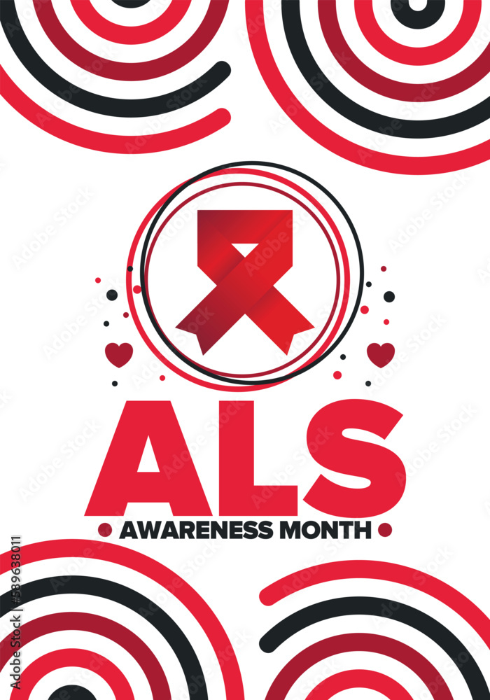 ALS Awareness Month. Amyotrophic lateral sclerosis. Annual campaign is ...