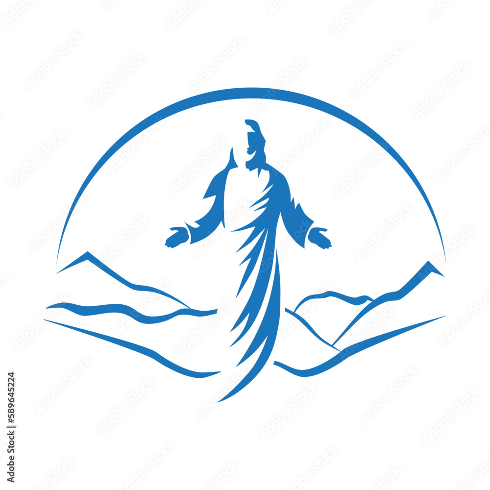 Jesus Christ, son of God. vector Stock Vector | Adobe Stock