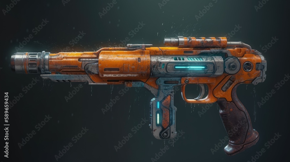 futuristic nerf gun. highly detailed digital art masterpiece, realistic ...
