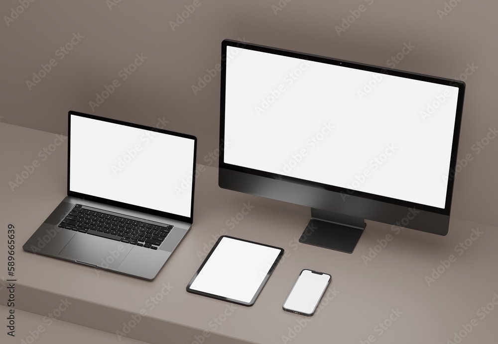 Responsive Web Design and website Mockup, Devices Mock up, Smartphone ...
