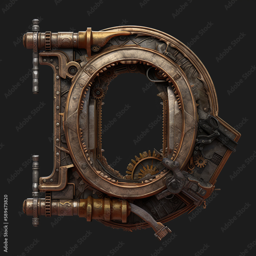 gun, steampunk, alphabet, a, b, c d, f, g, h, j, k, l, m, n, p, q, r, s ...
