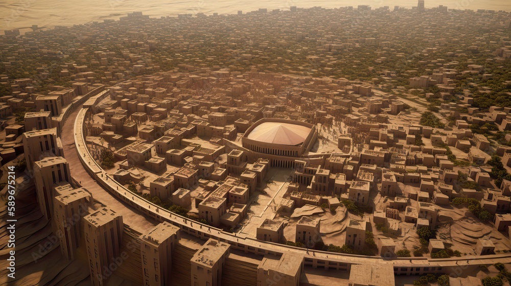 Ilustração do Stock: the grandeur of ancient Babylon, with intricate ...