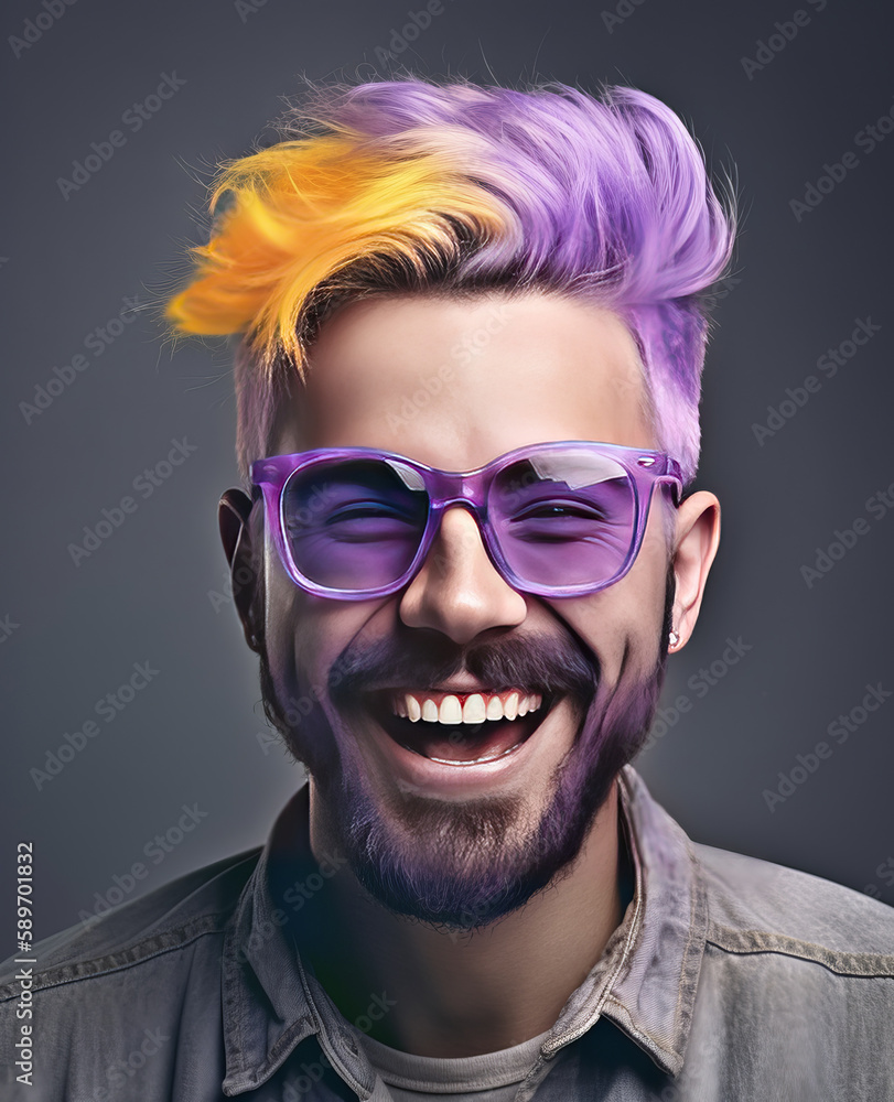 man make a 'color me rainbow' poster, in the style of simplified and ...