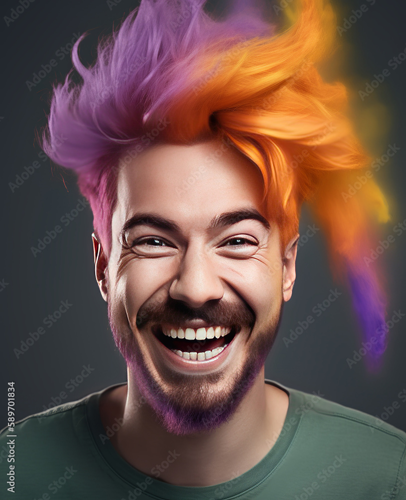 man make a 'color me rainbow' poster, in the style of simplified and ...