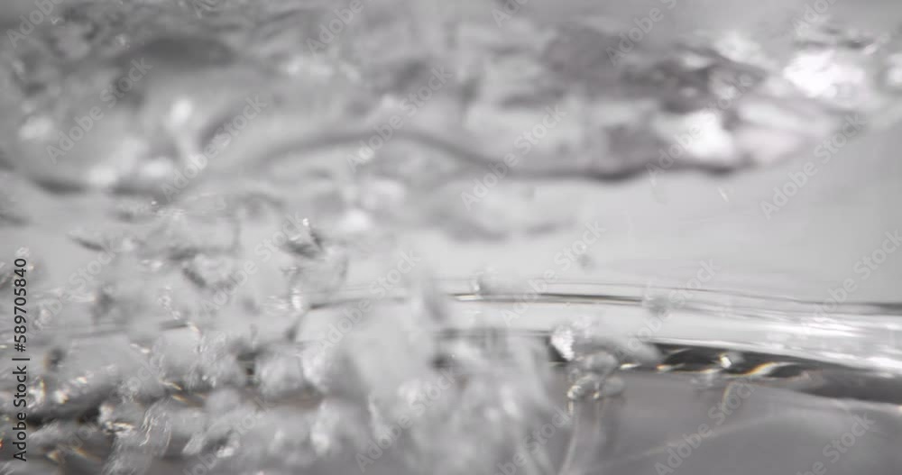 Close up electric kettle turning off automatically as water boiling ...