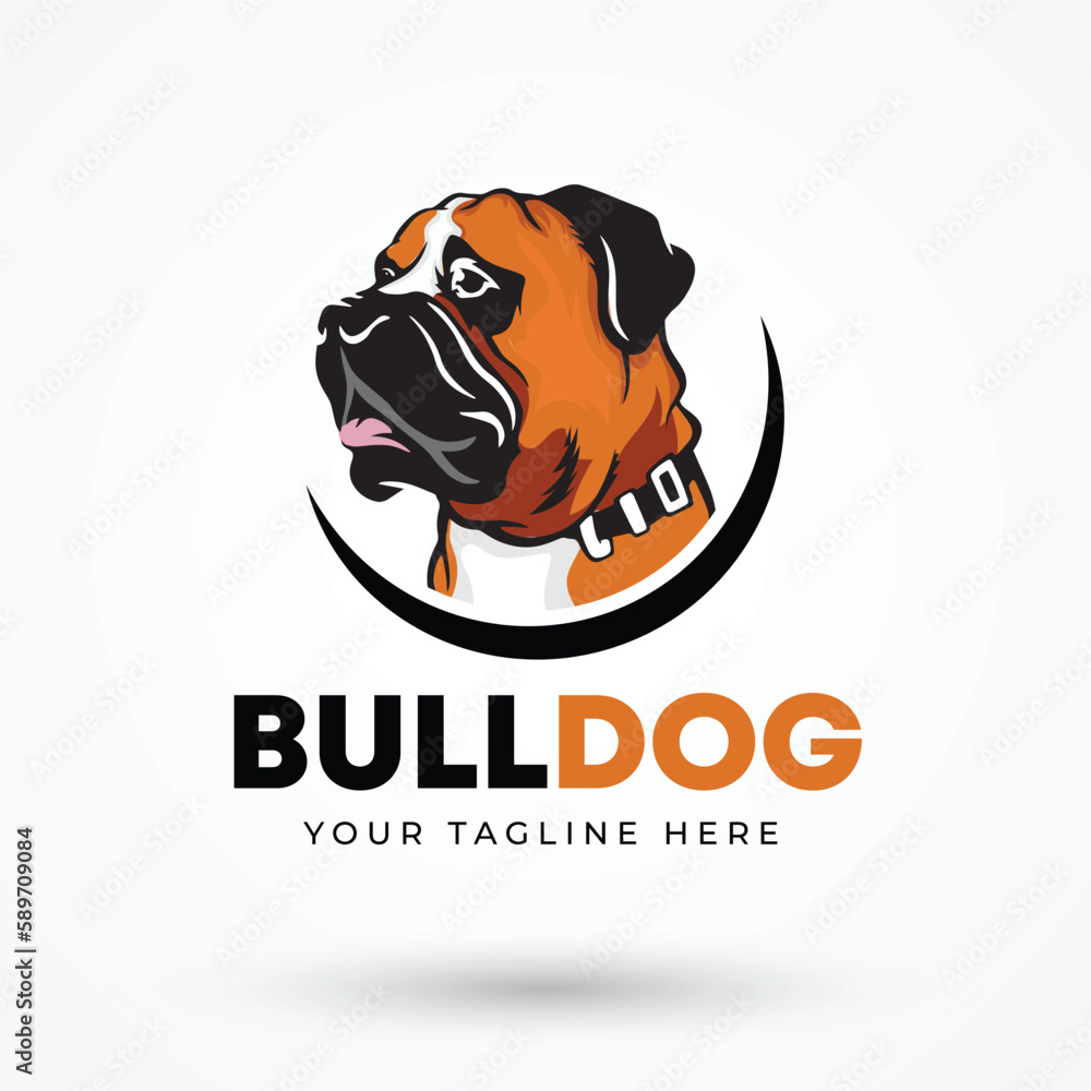 Bull Dog Logo Design Bull Dog Mascot Logo Fully Editable EPS Stock ...