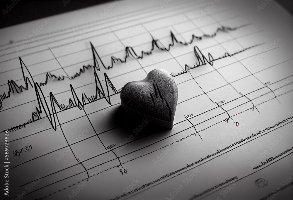 ECG Ventricular Fibrillation (VF) - 8 Second ECG Paper - JPG format - Medical Illustration ...