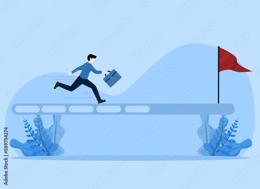 Progress from start to success or reaching a goal. Business career path ...