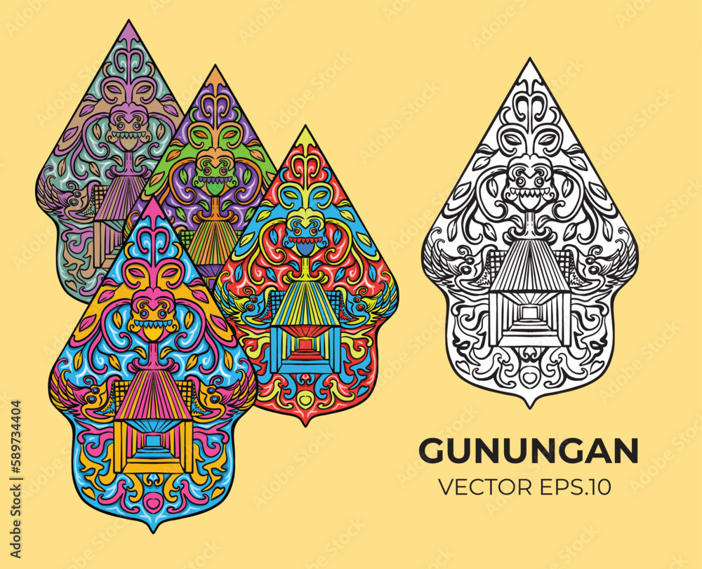 Wayang Kulit. Indonesian cultural puppets. Vector EPS10 Stock Vector ...