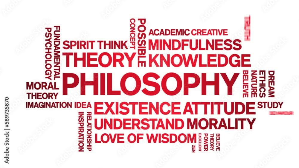 Philosophy animated tag word cloud;text design animation kinetic ...