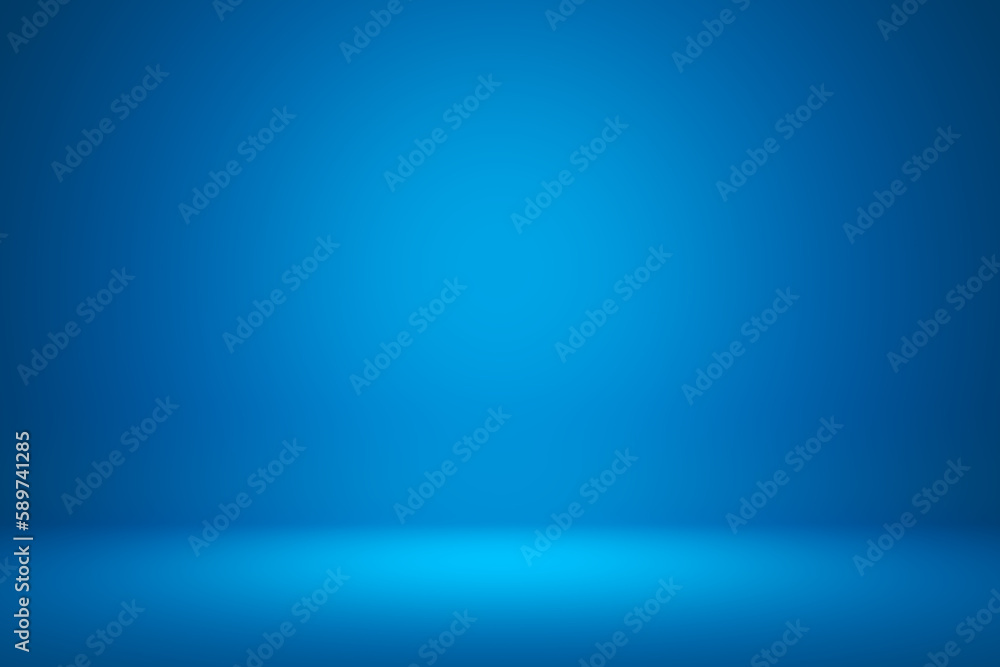 3d blue background product display scene with empty space for product ...