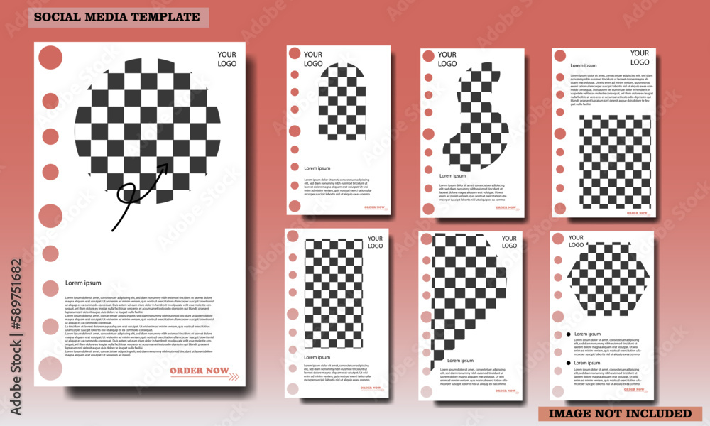 Design backgrounds for social media post design template. Set of ...