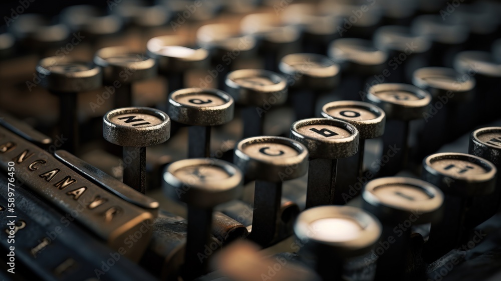 a close up of a typewriter with keys and numbers on the top of the keys ...