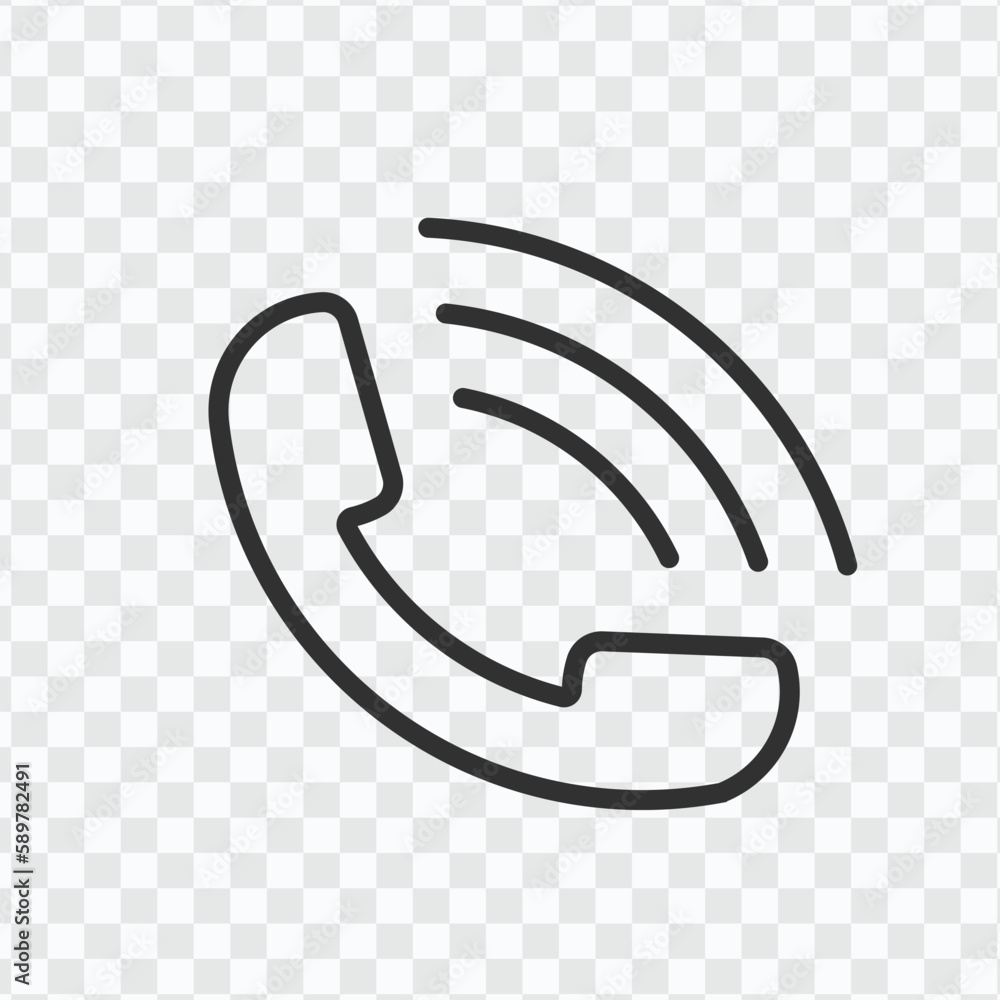 Phone icon in trendy flat style isolated on transparent background ...