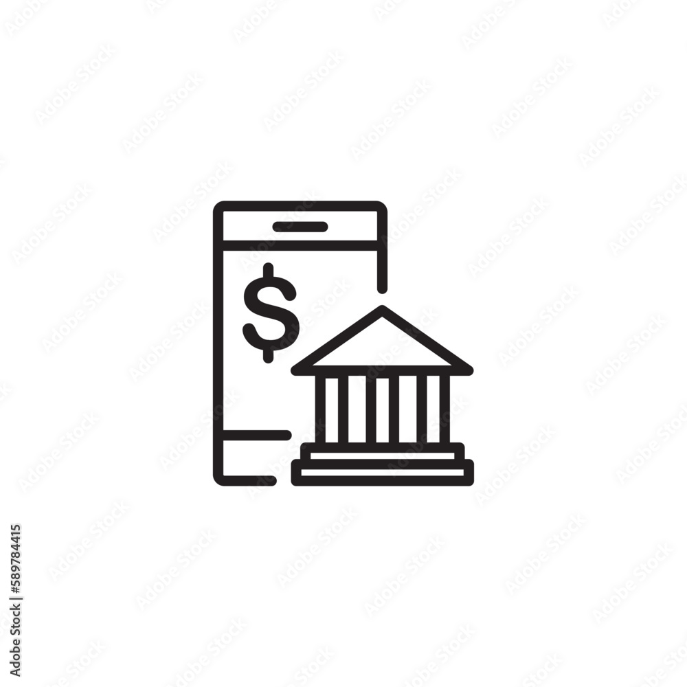 Online Banking icon for app web logo banner poster icon - SVG File ...