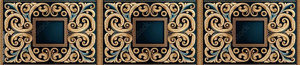 Seamless horizontal texture. Greek mandala in the form of a rhombus ...