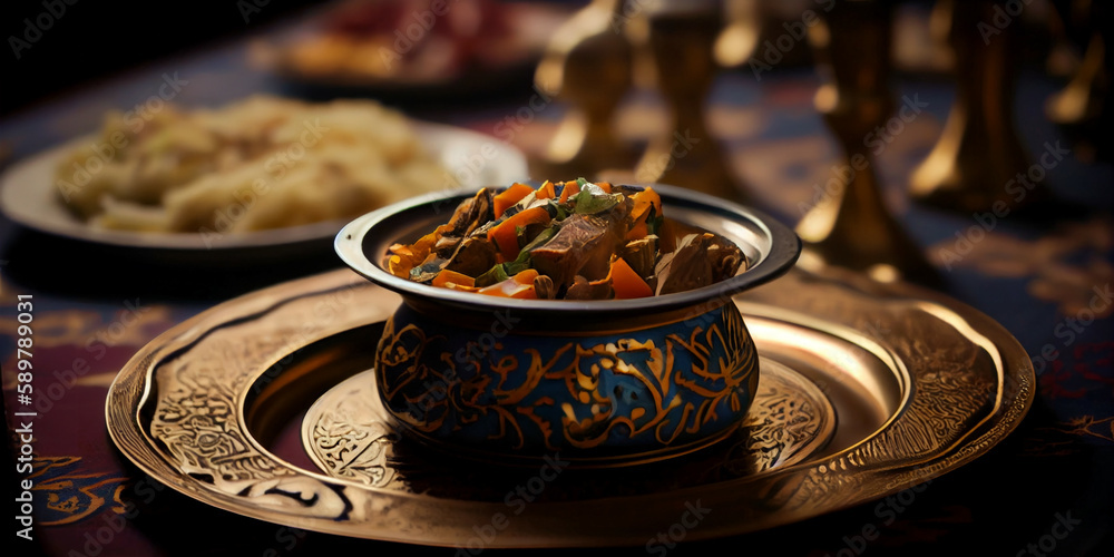 beshbarmak, besbarmak, a traditional meat and flour dish of the Turkic ...