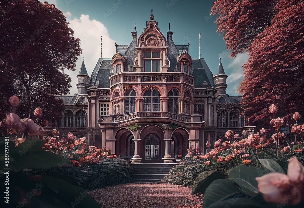 Victorian style royal palace that looks like it was from a fairy tale ...