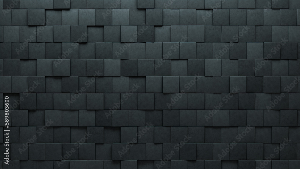 Square, 3D Wall background with tiles. Semigloss, tile Wallpaper with ...
