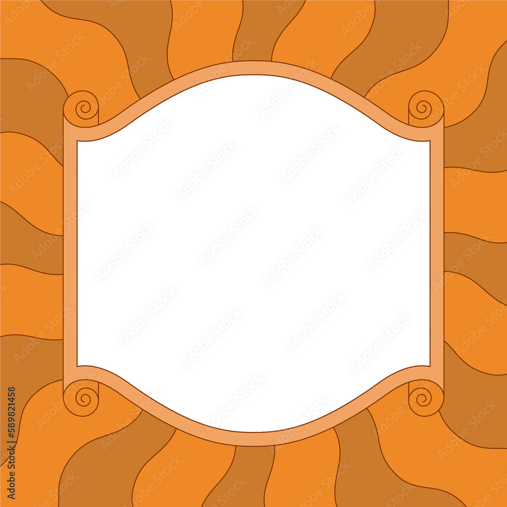 Hippie groovy photo overlay png illustration in simple linear style ...