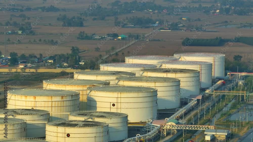 An oil depot plays an important role in the global petroleum supply ...