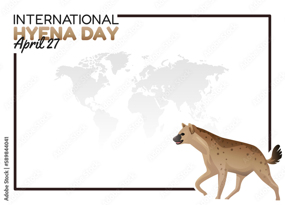vector graphic of international hyena day good for international hyena ...