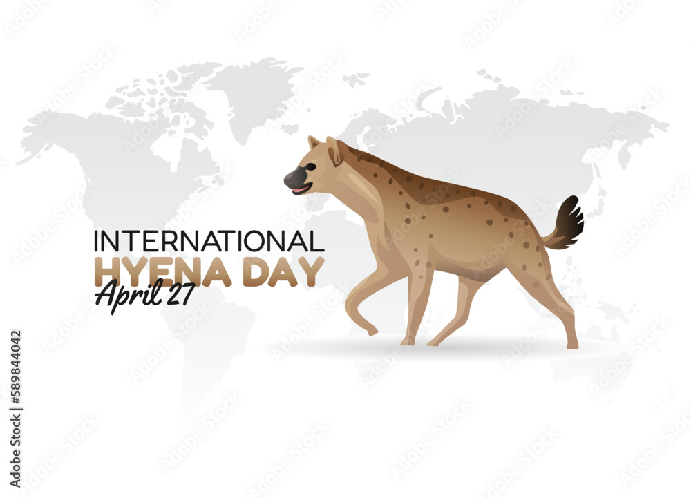 vector graphic of international hyena day good for international hyena ...