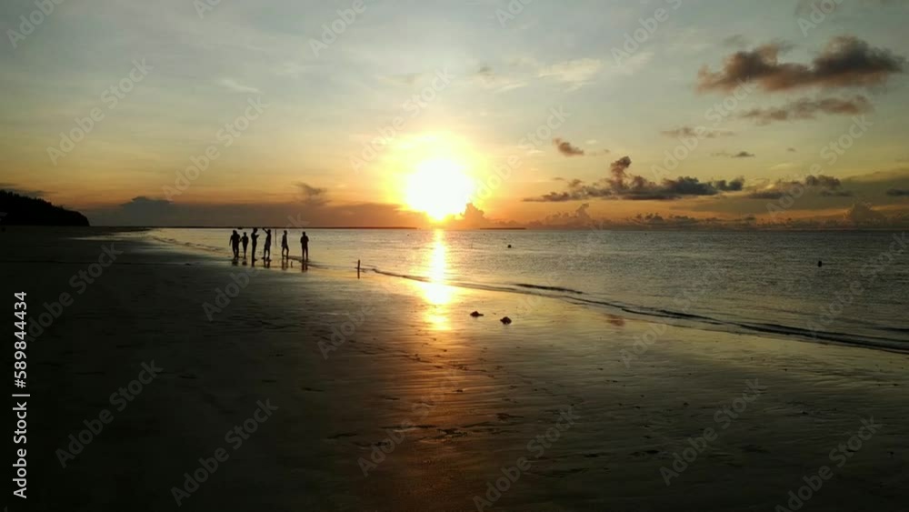 Sunrise is a special scene of nature. It occurs in kuakata sea beach of ...