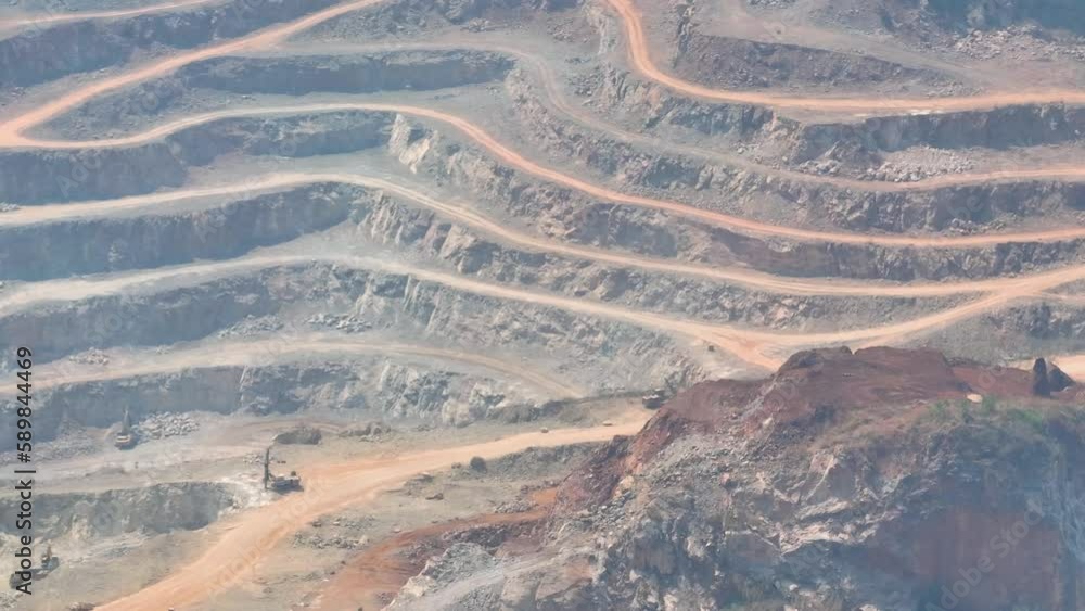 An aerial view of a quarry can reveal a dynamic and complex industrial ...