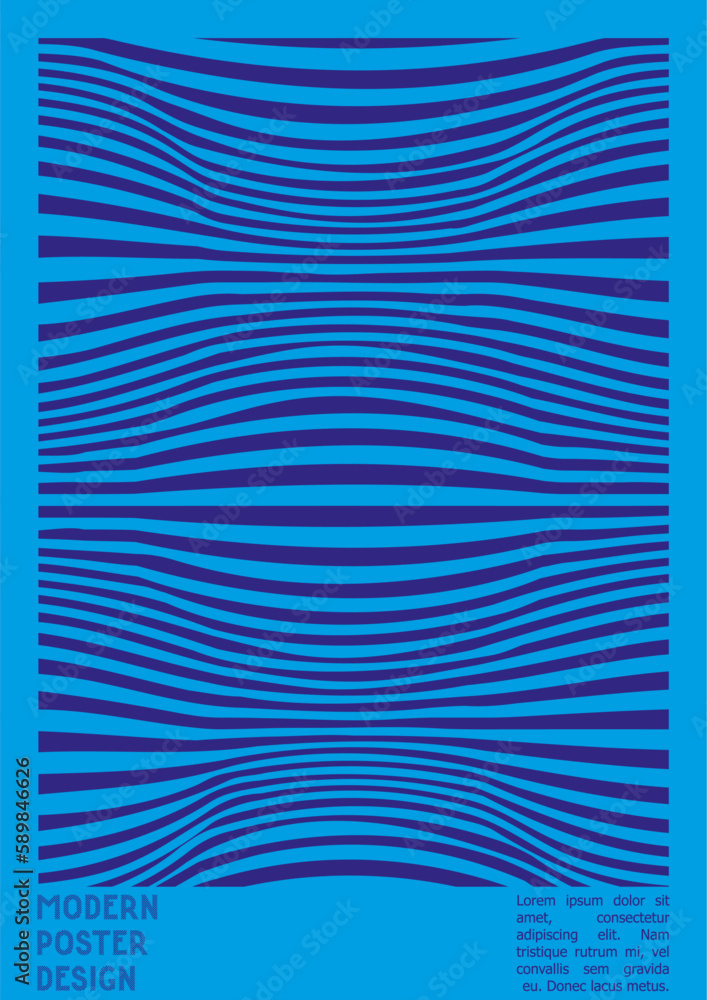 Geometrical Poster Design with Optical Illusion Effect. Modern ...