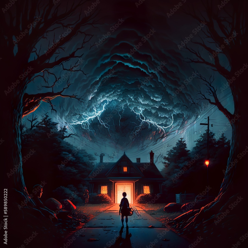 Scary Background Stranger Things Horror Isekai there is a child ...