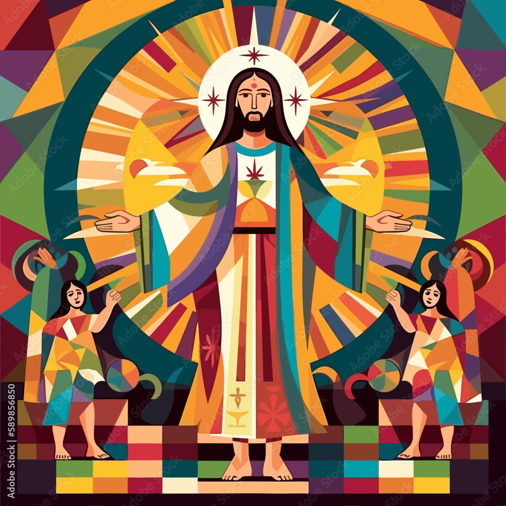 Vetor de jesus christ vector illustration do Stock | Adobe Stock